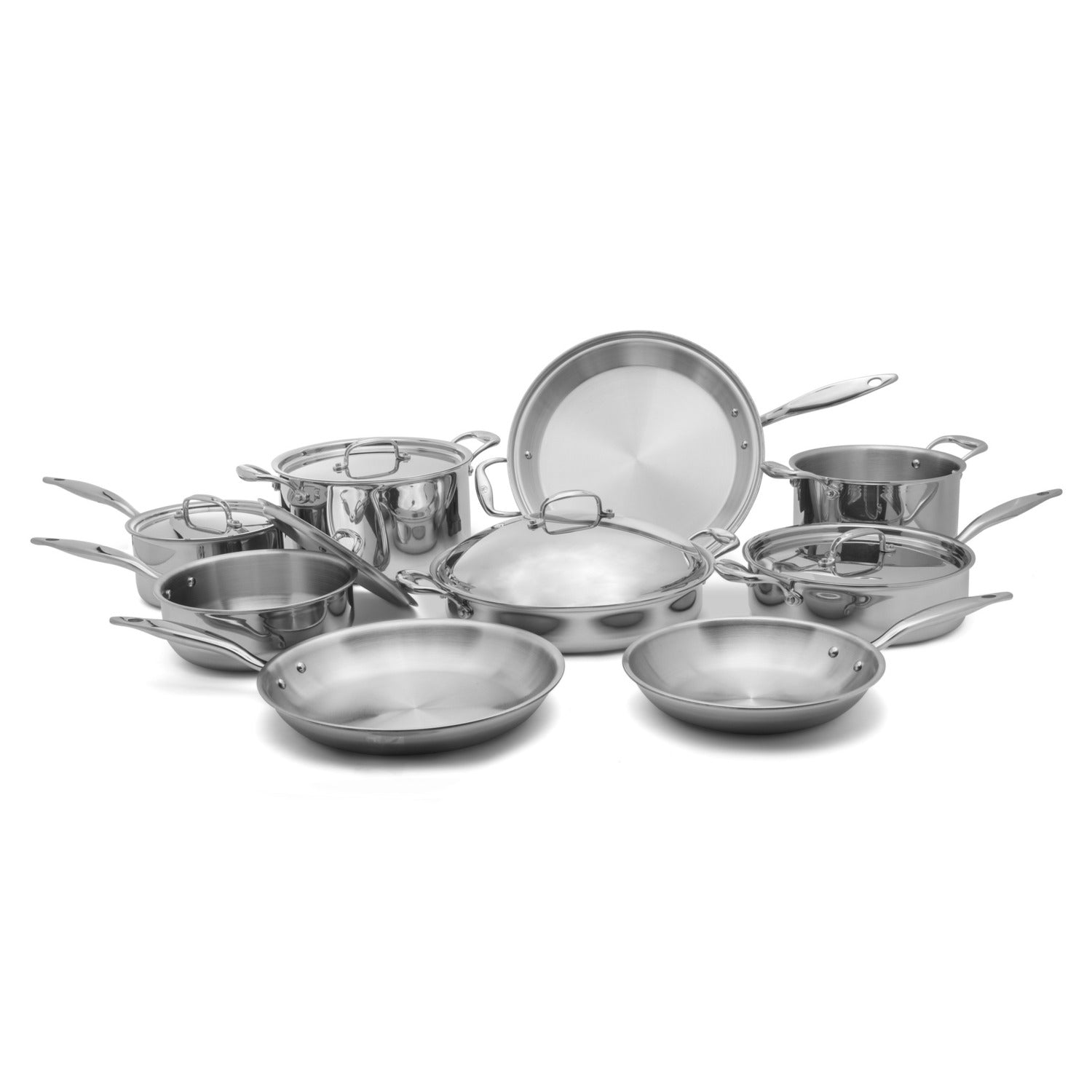 Heritage Steel Titanium Series 14 Piece Gourmand Set, 5-Ply Clad ...